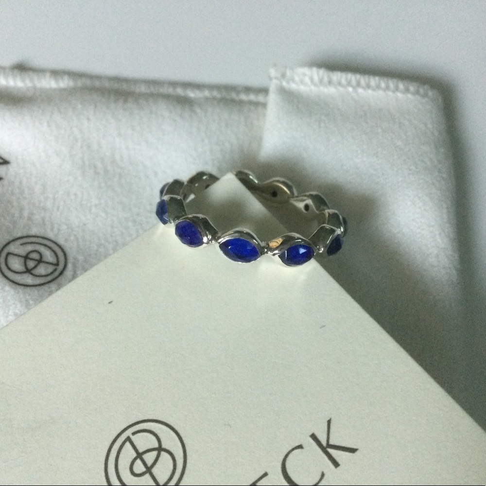 Anna Beck Sterling Silver Lapis Eternity Band Sz9 - Gem